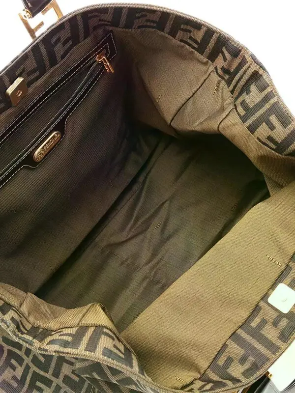 Fendi Large Zucca Canvas Twins Tote Bag