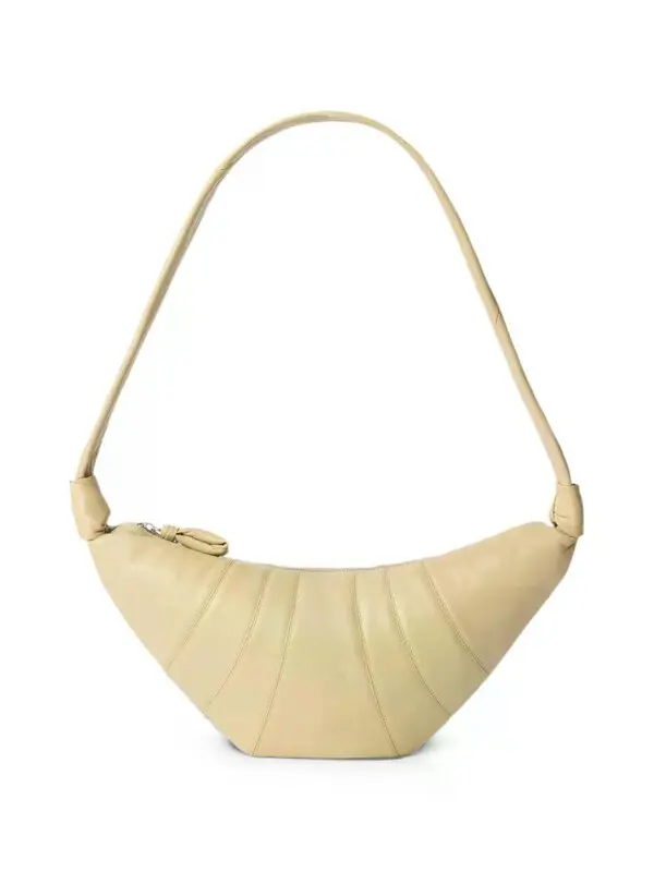 LEMAIRE Medium Croissant Bag In Leather - Neutrals