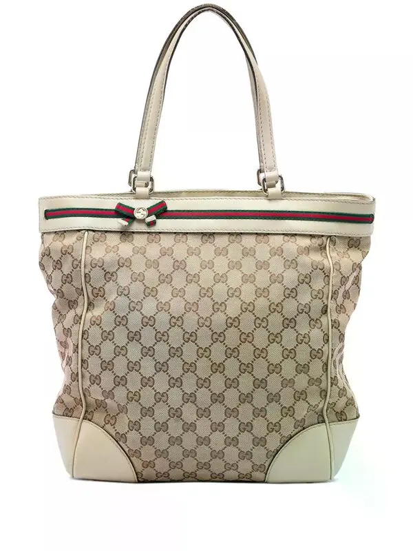 Gucci 2016-2026 Gg Canvas Web Mayfair Tote Bag - Neutrals