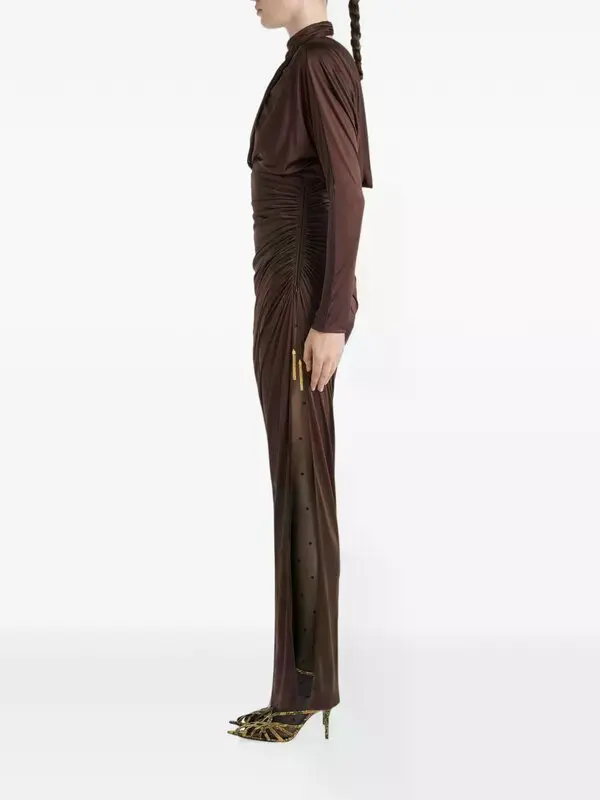 Balmain Long Flowing Jersey Dress