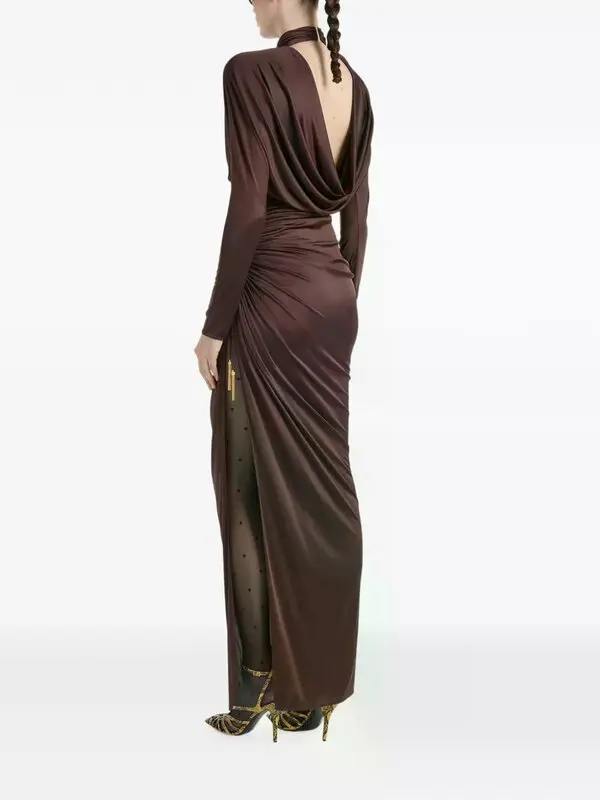 Balmain Long Flowing Jersey Dress