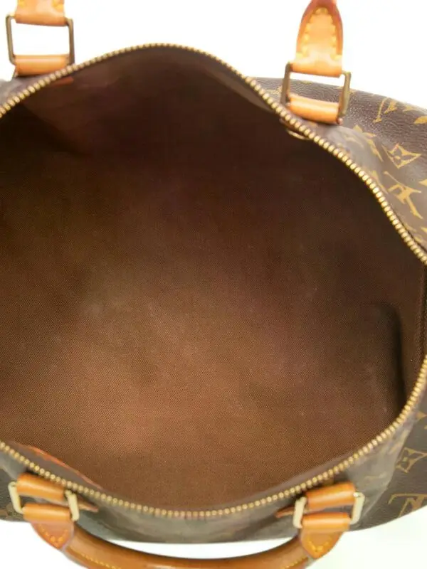 LOUIS VUITTON 1995 Monogram Speedy 35 Boston Bag - Brown