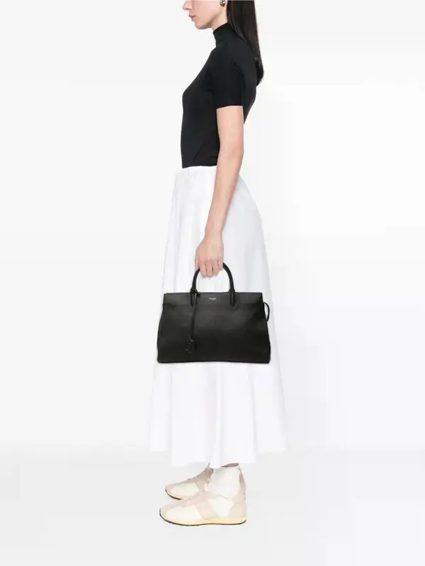 Saint Laurent 2015 Medium Grained Calfskin Cabas Rive Gauche Satchel