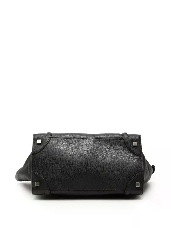Celine 2012 Mini Grained Calfskin Luggage Tote Bag - Black