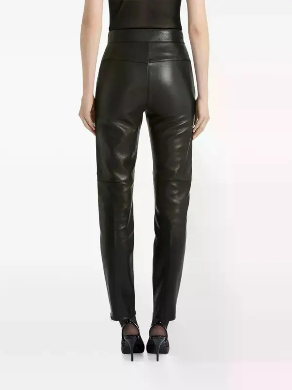 Balmain Lambskin Biker Trousers