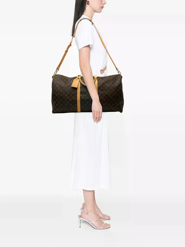 LOUIS VUITTON Monogram Keepall Bandouliere 60 Travel Bag