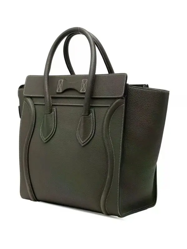 Celine 2017 Micro Drummed Calfskin Luggage Tote Bag - Grey