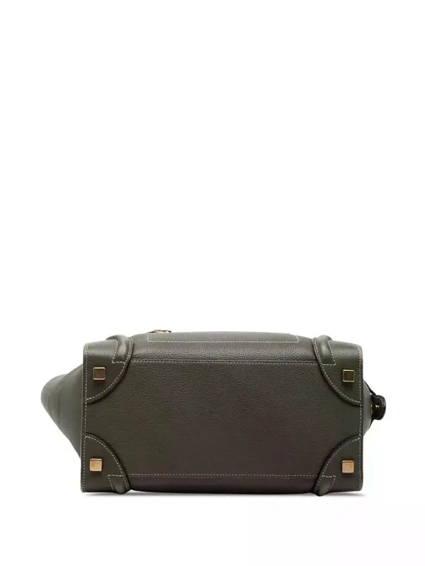 Celine 2017 Micro Drummed Calfskin Luggage Tote Bag - Grey