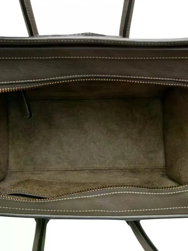 Celine 2017 Micro Drummed Calfskin Luggage Tote Bag - Grey