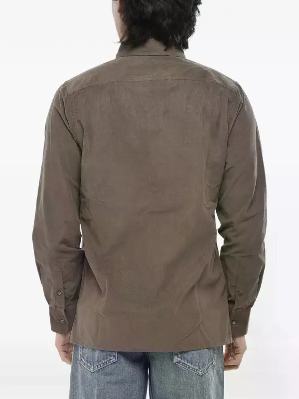 PAOLO PECORA Button-down Velvet Shirt