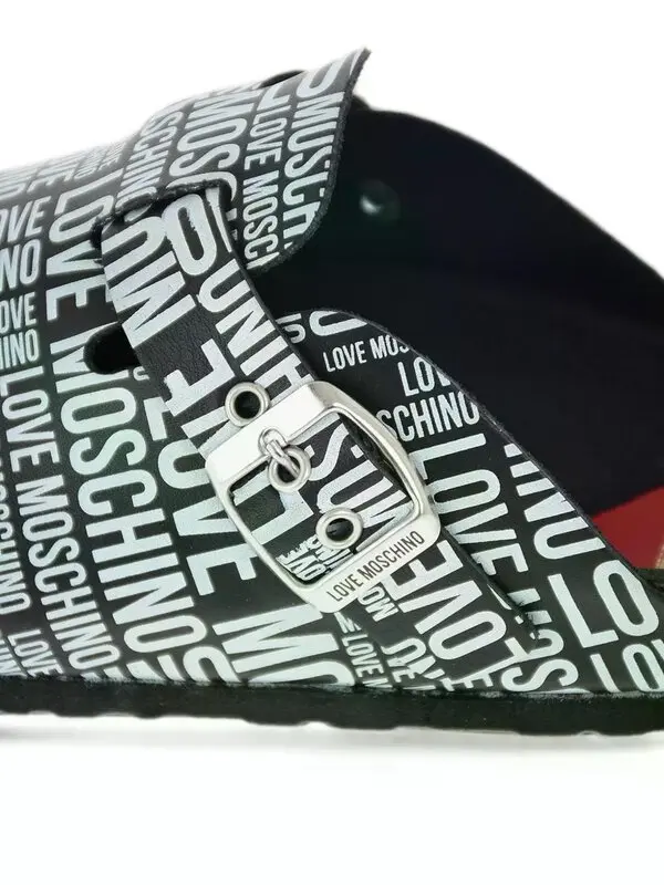 Moschino Logo-print Buckle Sandals
