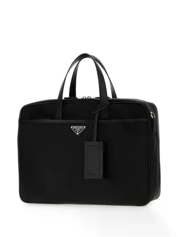Prada Saffiano Leather-trim Briefcase