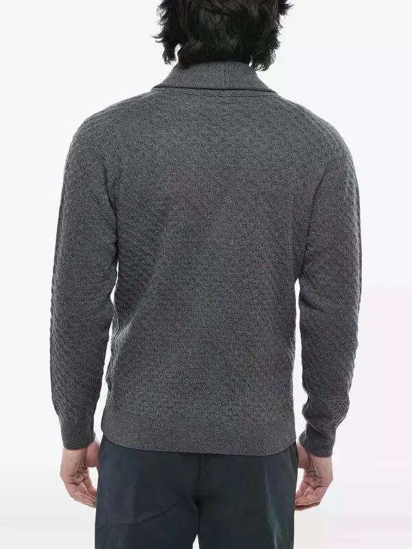 PAOLO PECORA V-neck Waffle-knit Cardigan