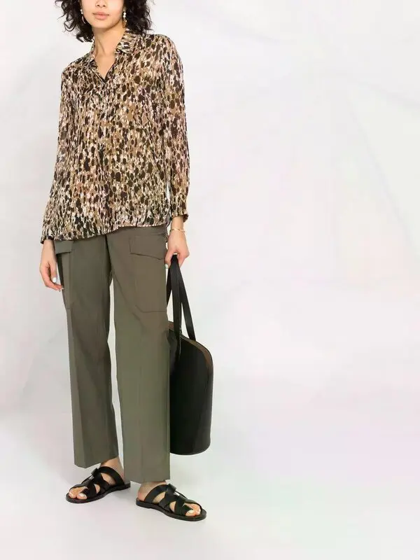 Max Mara Abstract-print Silk Shirt