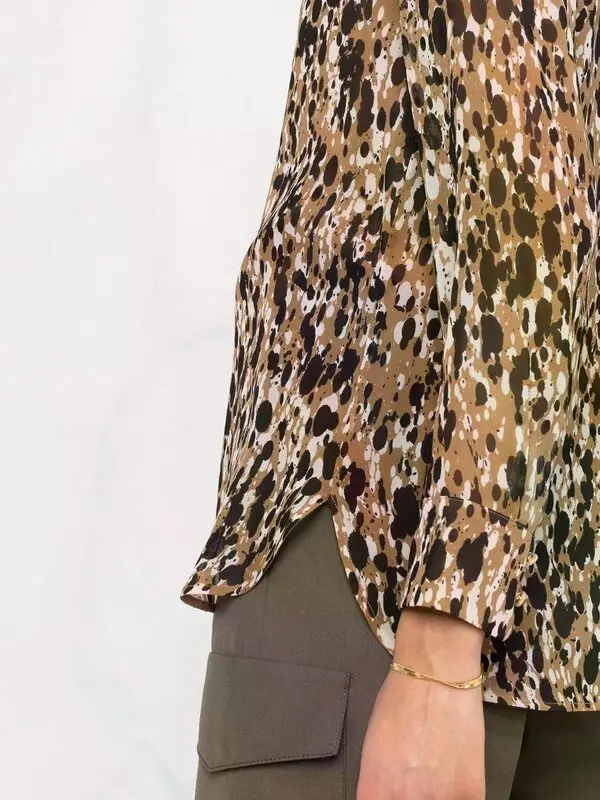 Max Mara Abstract-print Silk Shirt