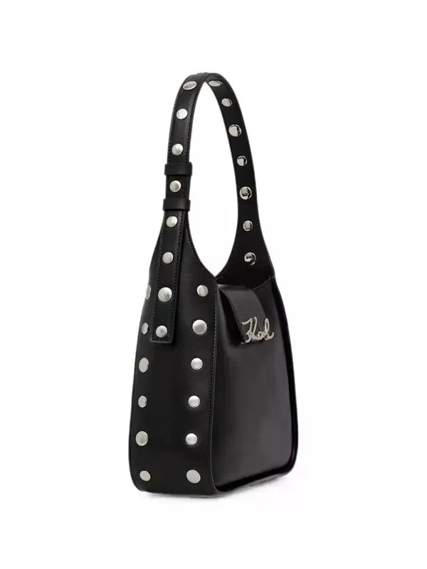 Karl Lagerfeld Stud-embellished Logo-plaque Tote Bag