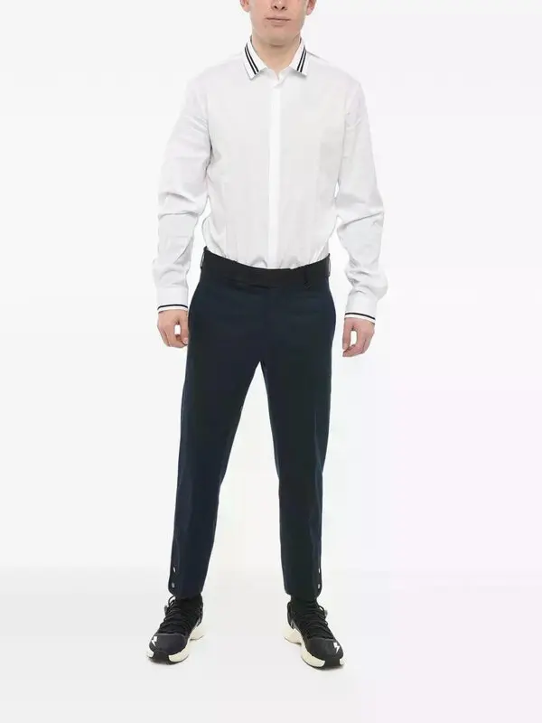 Neil Barrett Contrast-edging Ankle-button Trousers