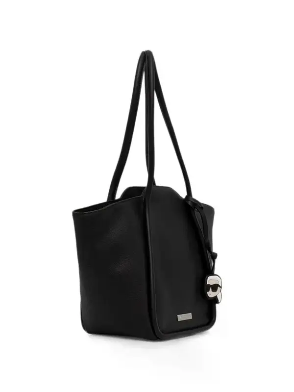 Karl Lagerfeld Logo-plaque Pebbled Tote Bag