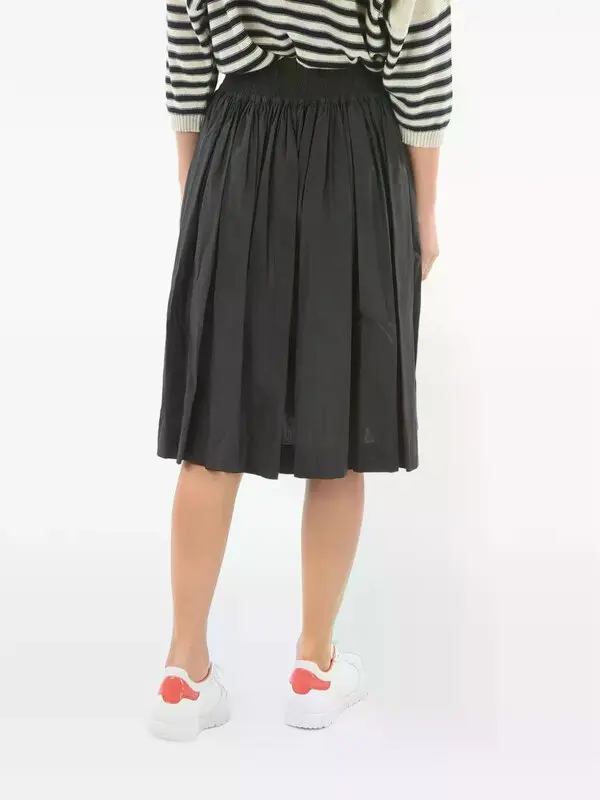 Woolrich Pleated Elasticated-waist Midi Skirt