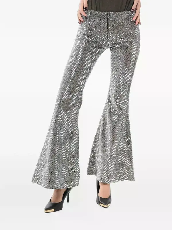 ERL Sequin-embellished Boot-cut Trousers