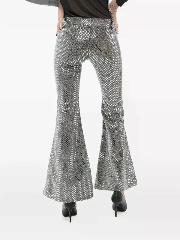 ERL Sequin-embellished Boot-cut Trousers