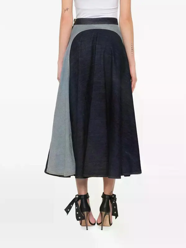 LANVIN Panelled Midi Denim Skirt