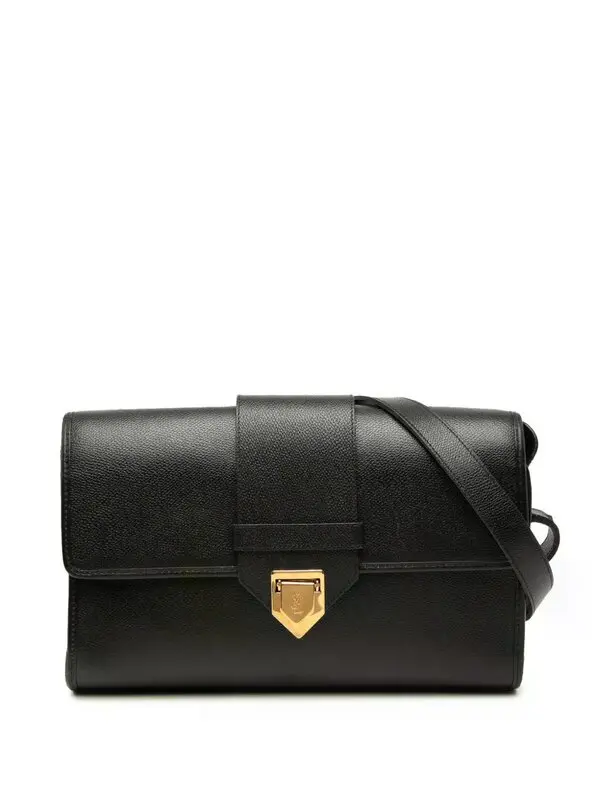 Saint Laurent 20th Century Grained Calfskin Flap Crossbody Bag - Black