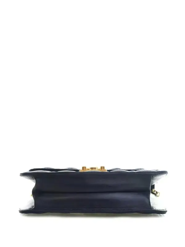 Dior 2017 Medium Lambskin Cannage Dioraddict Flap Shoulder Bag - Blue