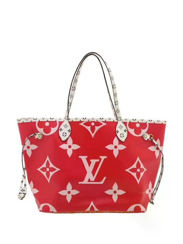 LOUIS VUITTON 2019 Monogram Giant Neverfull Mm Tote Bag - Red