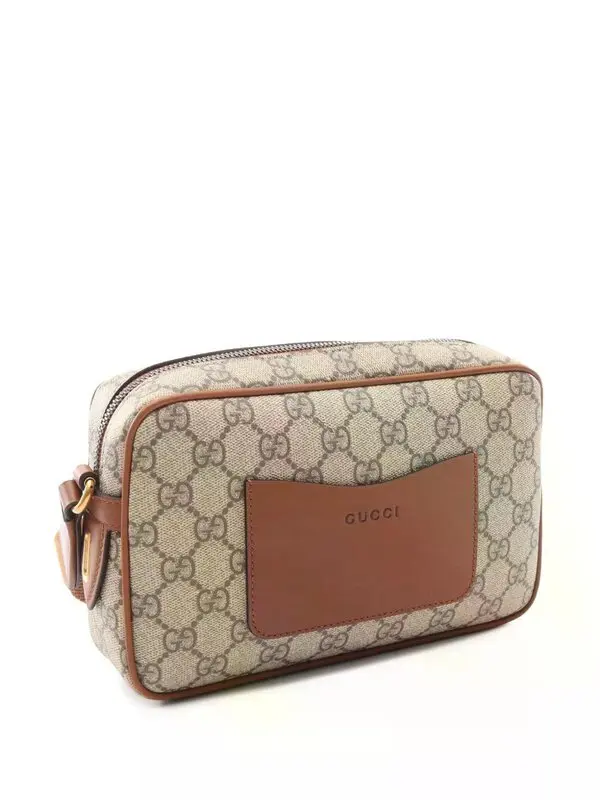 Gucci Gg Supreme Emblem Crossbody Bag