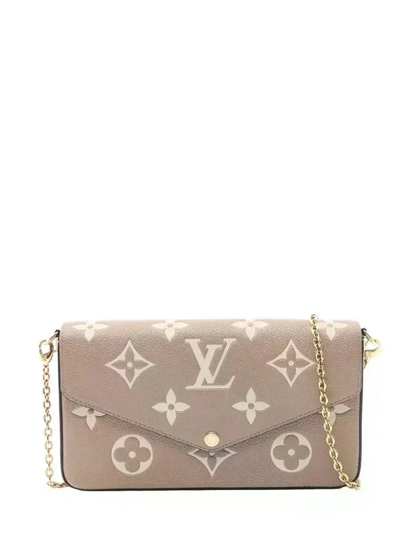 LOUIS VUITTON 2021-2026 Bicolor Monogram Empreinte Pochette Felicie Crossbody Bag - Neutrals