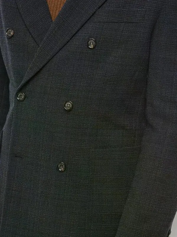 PAOLO PECORA Double-breasted Checked Blazer