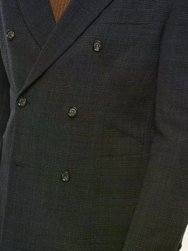 PAOLO PECORA Double-breasted Checked Blazer