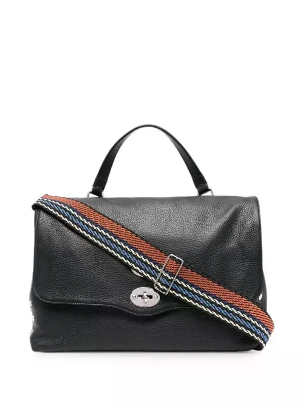 ZANELLATO Postina Stud-embellished Leather Shoulder Bag - Black