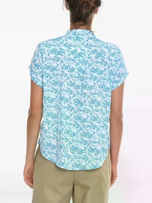 SAMSOE SAMSOE Majan Floral-print Short-sleeve Shirt