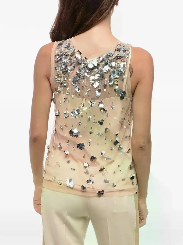 P.a.r.o.s.h Sequin-embellished Mesh Top