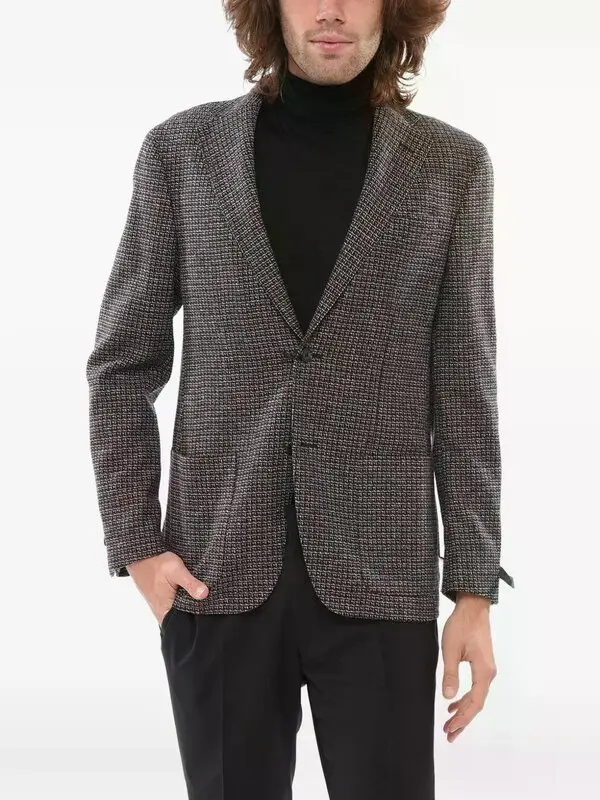 Corneliani Nino Danieli Checked Virgin Wool Blazer