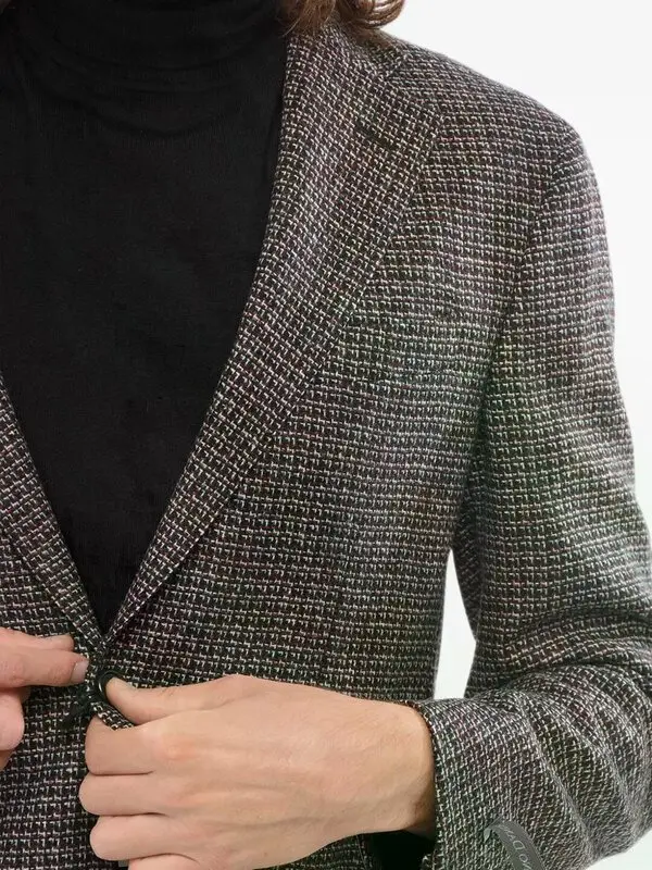Corneliani Nino Danieli Checked Virgin Wool Blazer