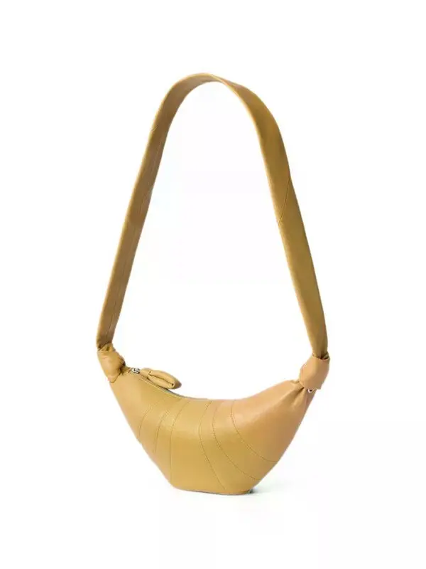 LEMAIRE Small Croissant Bag In Grained Goat Leather - Neutrals