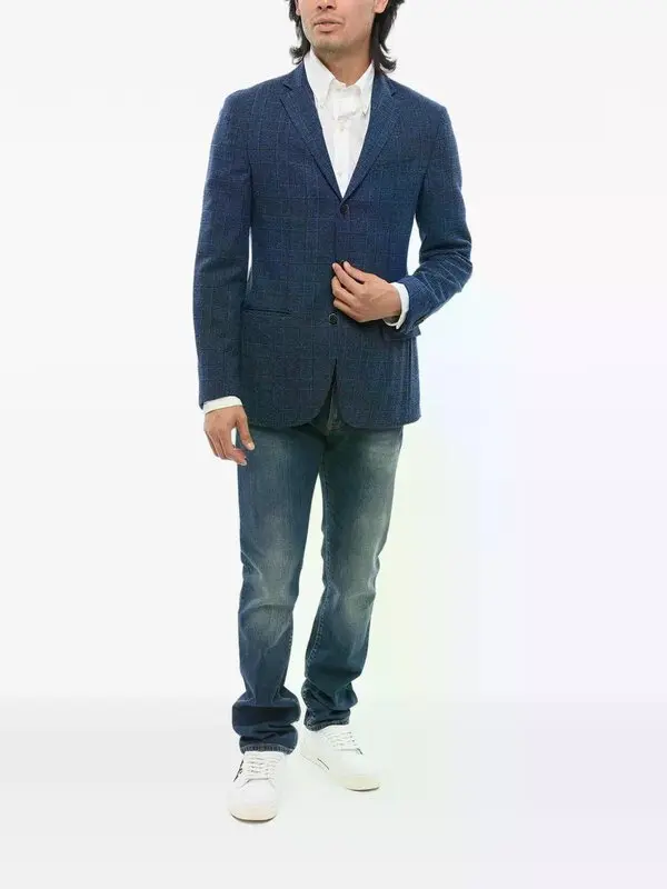 Corneliani Checked Single-breasted Blazer