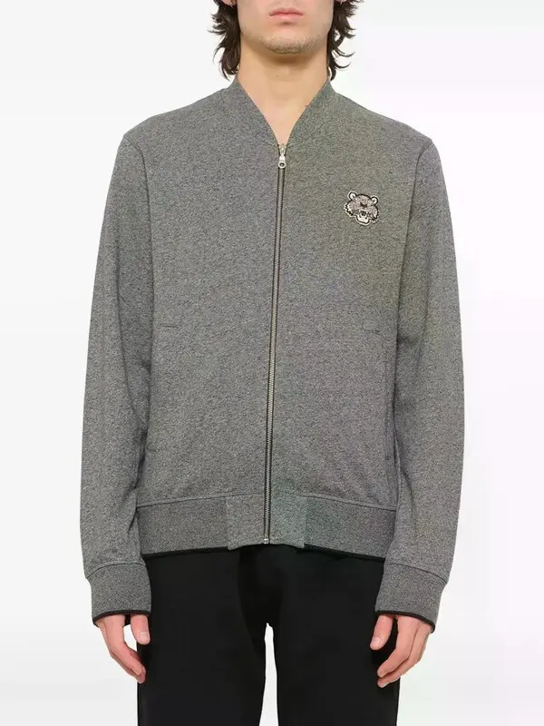 Kenzo Tiger-patch Bomber Jacket - Grey