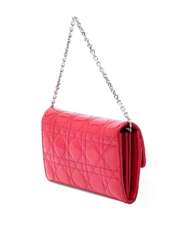 Dior 2014 Patent Cannage Miss Wallet On Chain Handbag