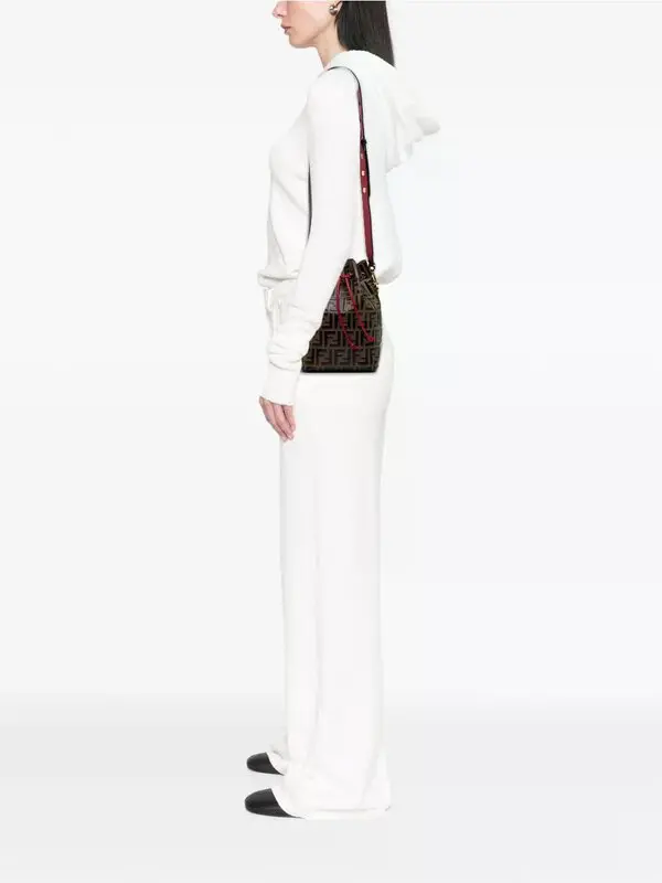 Fendi Ff 1974 Embossed Leather Mon Tresor Bucket Bag