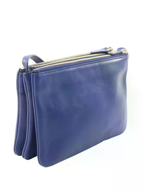 Celine 2011-2022 Small Lambskin Trio Crossbody Bag - Blue