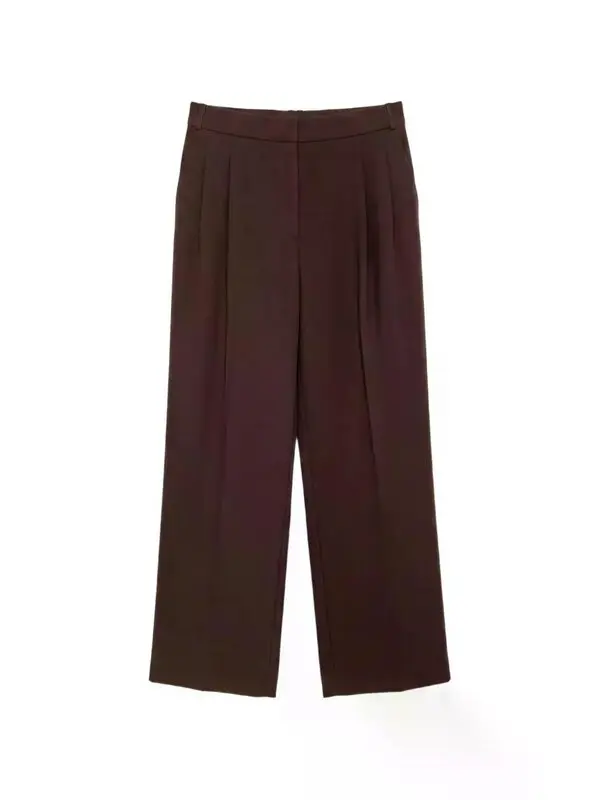 Black Label Pleated Wide-leg Trousers