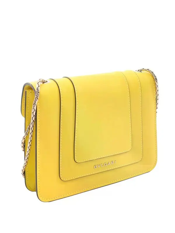 BVLGARI Small Leather Serpenti Forever Crossbody Bag - Yellow
