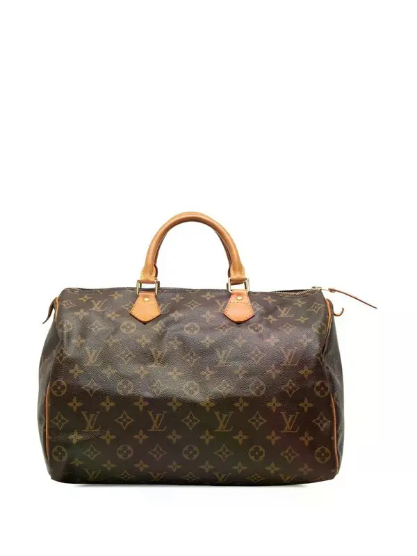 LOUIS VUITTON 2005 Monogram Speedy 35 Boston Bag - Brown