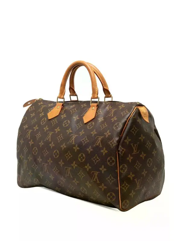 LOUIS VUITTON 2005 Monogram Speedy 35 Boston Bag - Brown