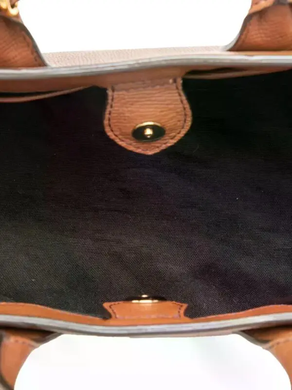 Burberry 2000-2017 Small Grainy Calfskin And House Check Banner Satchel