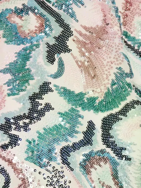 Rabanne Sequin-embellished Abstract-print T-shirt